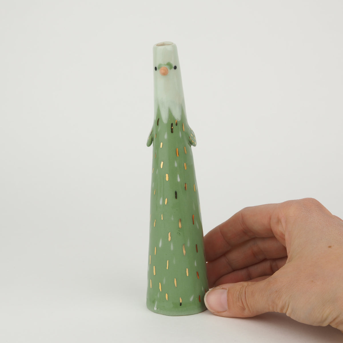 Golden Dots Collection: Polly the Weirdo Bird Vase – The Pottery Parade